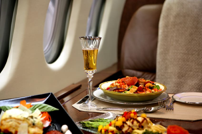 private airplane catering | Concord Private Jet